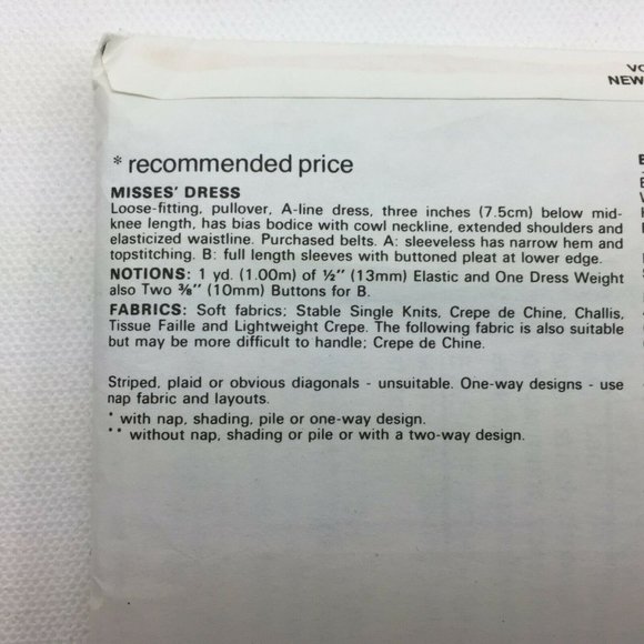 Simplicity | Office | Vintage Vogue 8225 Very Easy Misses Dress Sewing ...